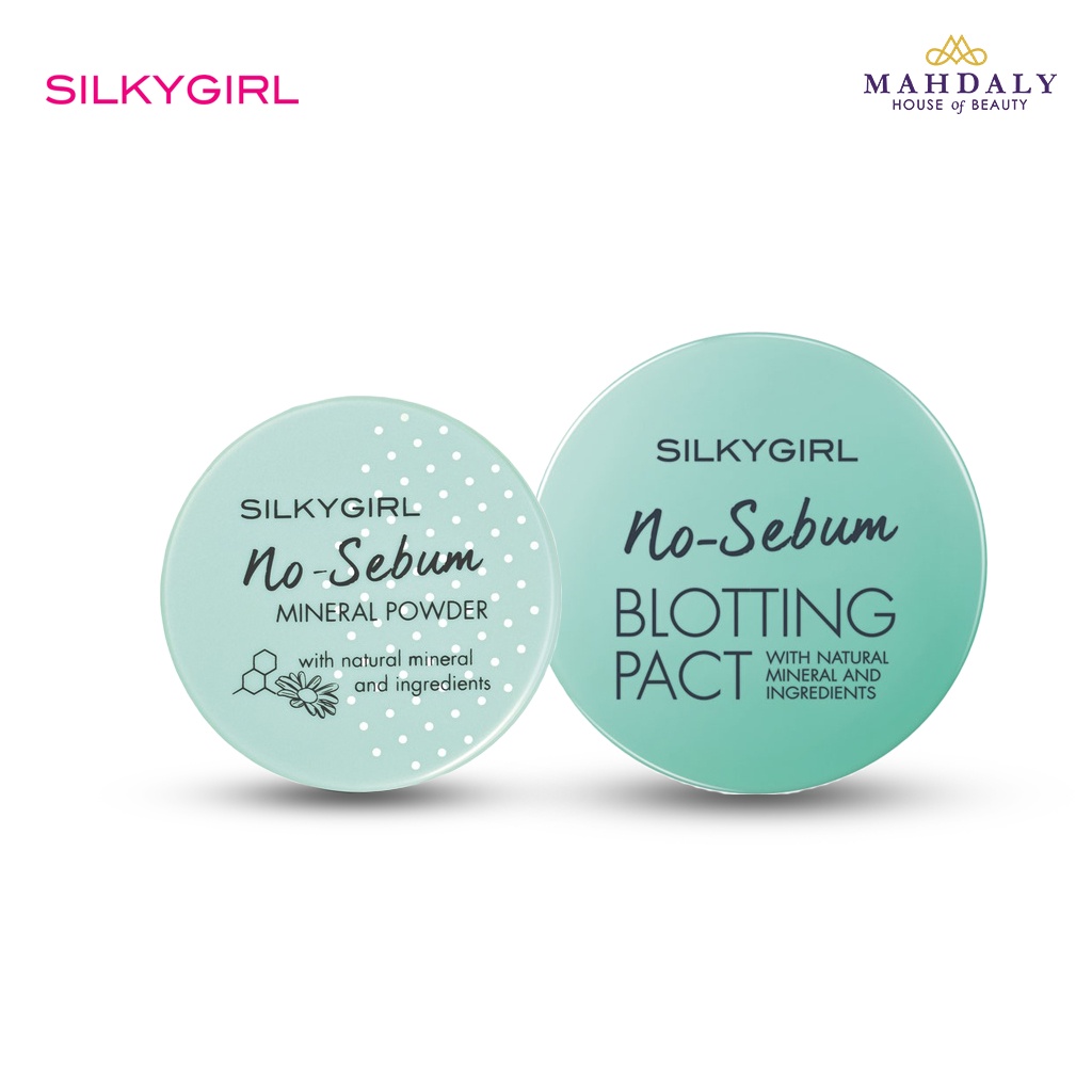 Jual SILKYGIRL No Sebum Mineral Powder 5g & No Sebum Blotting Pact 7g ...