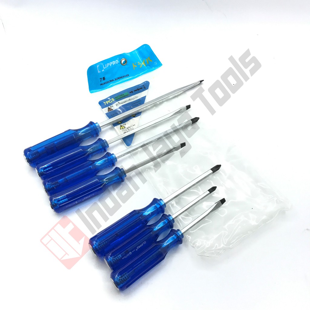Jual LIPPRO Professional Screwdriver 7 Pcs - Obeng Tembus Set 7 Pcs ...