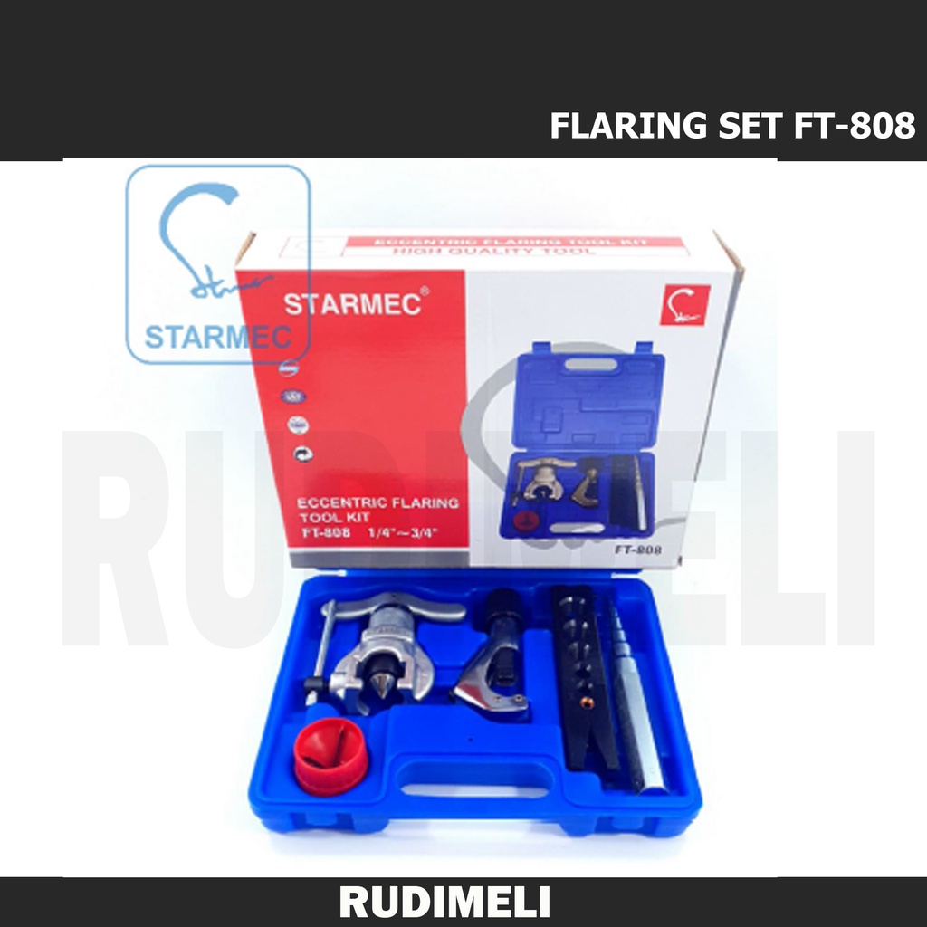 Jual FLARING tool FT 808 LENGKAP reamer cutter swaging box alat pasang ...