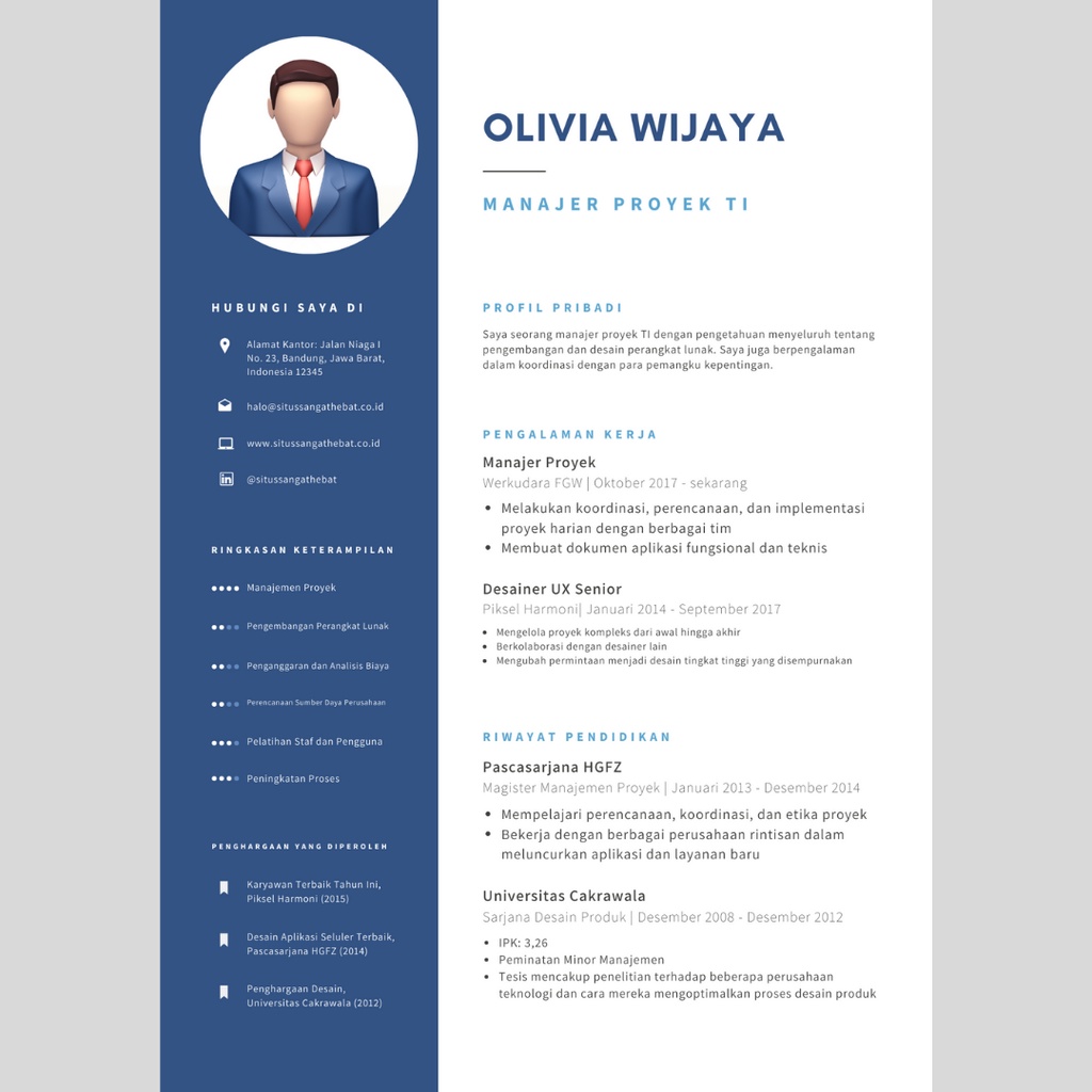 Jual Buat CV/Design CV/ATS Friendly/Curicullum Vitae/resume/desain ...