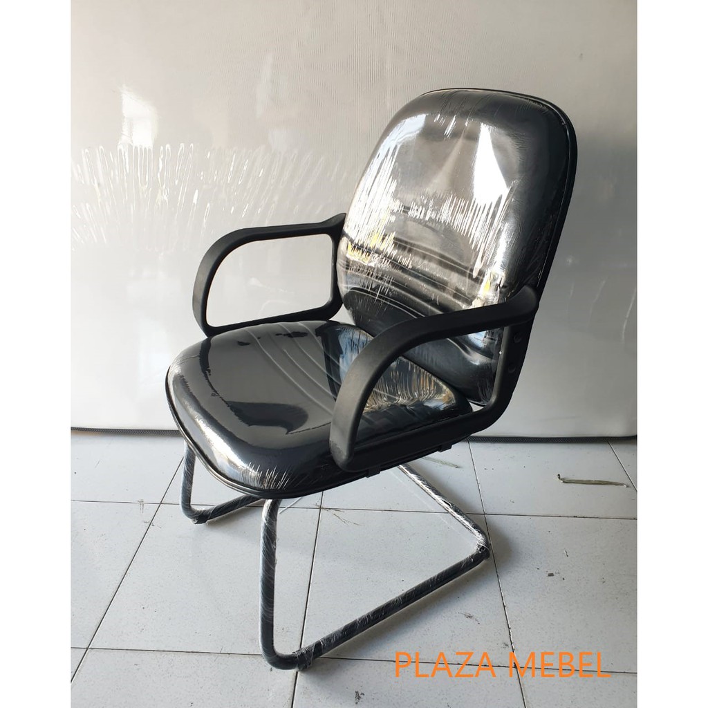 Jual Kursi Hadap Kantor Meeting Kerja BROTHER B604 Hitam Kulit Oscar ORI | Shopee Indonesia