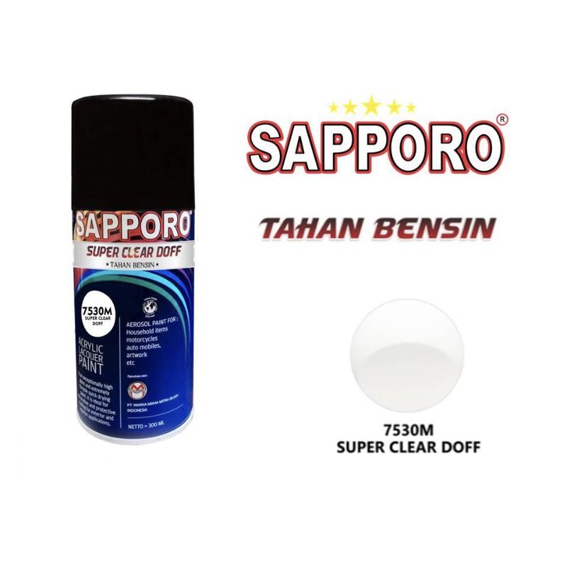Jual SAPPORO 7530M SUPER CLEAR DOFF CAT SEMPROT AEROSOL SPRAY PAINT ...