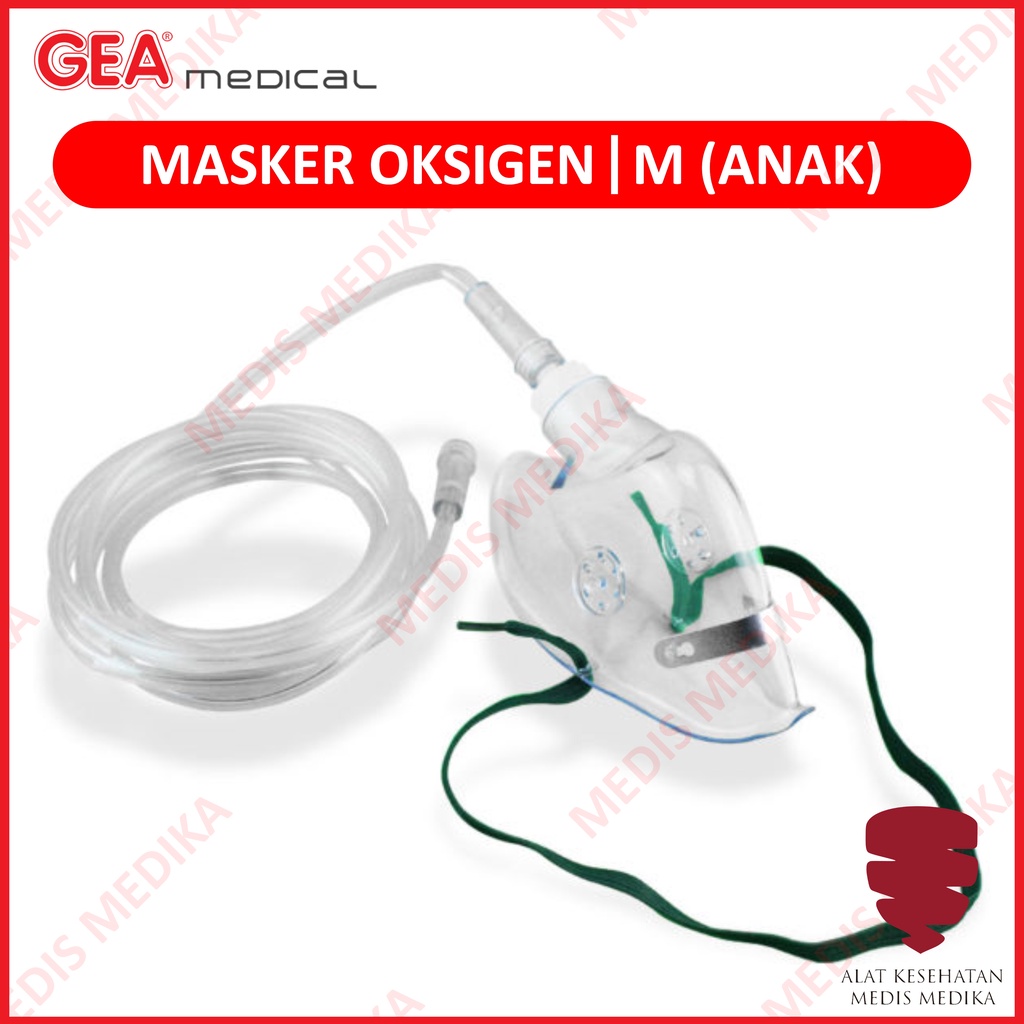 Jual Masker Oksigen M Anak GEA Alat Bantu Selang Penapasan Nafas Nasal ...