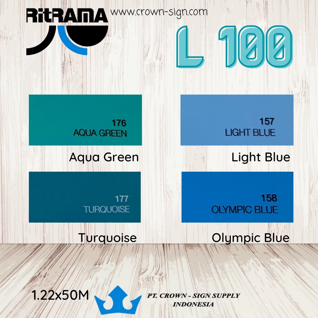 Jual STICKER RITRAMA L100 GLOSSY GREEN BLUE ROLL | Shopee Indonesia