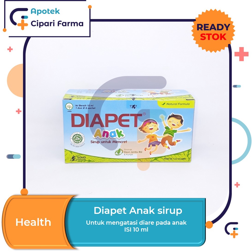 Jual Diapet Anak Sirup Untuk Mencret | Atasi Buang Air Besar 1 Sachet ...