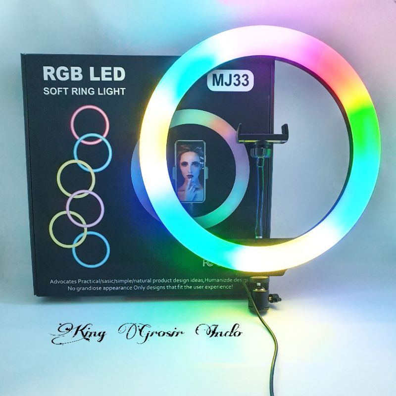 Jual Soft Ring Light RGB LED MJ33 Ring 33 CM 13 Inch ( Tanpa Tripod ...