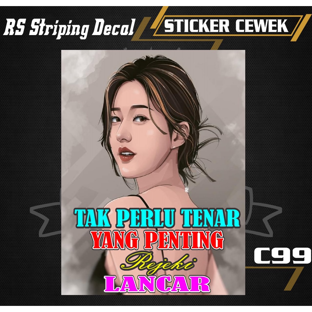 Jual Stiker KATA KATA TAK PERLU TENAR decal cewek vektor mobil TRUCK ...