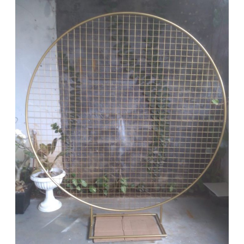 Jual papan besi gawang besi dekorasi lamaran backdrop lamaran ring besi ...