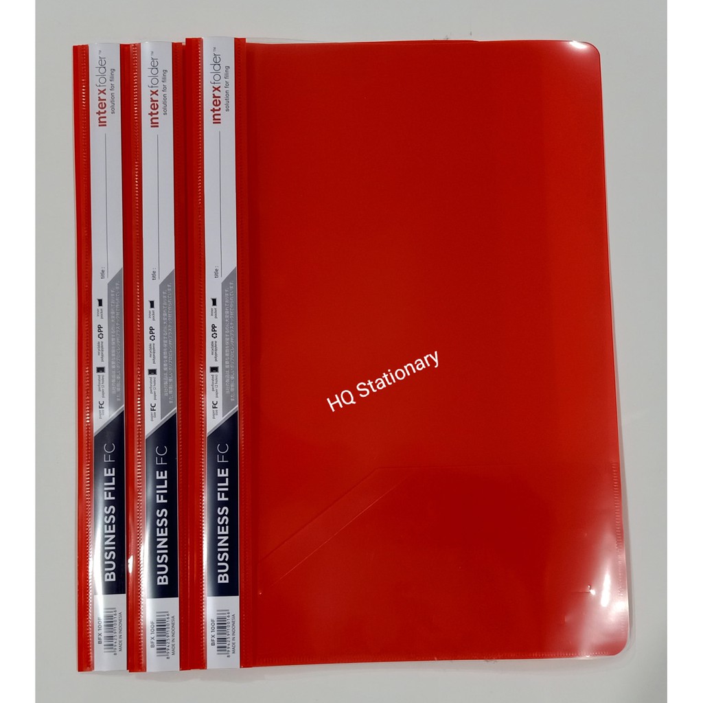 Jual Map Plastik Bisnis File/Business Files InterX - Ukuran Folio/F4 ...