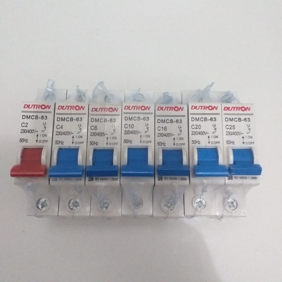 Jual MCB DUTRON 1 Phase 2A 4A 6A 10A 16A 20A 25A Dutron OKE*** | Shopee ...