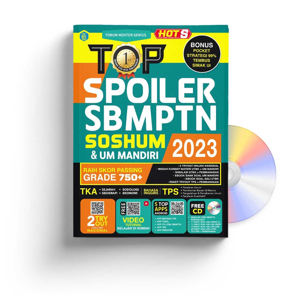 Jual Buku Top Spoiler SBMPTN Soshum & UM Mandiri 2023 + CD - Bonus Pocket | Shopee Indonesia