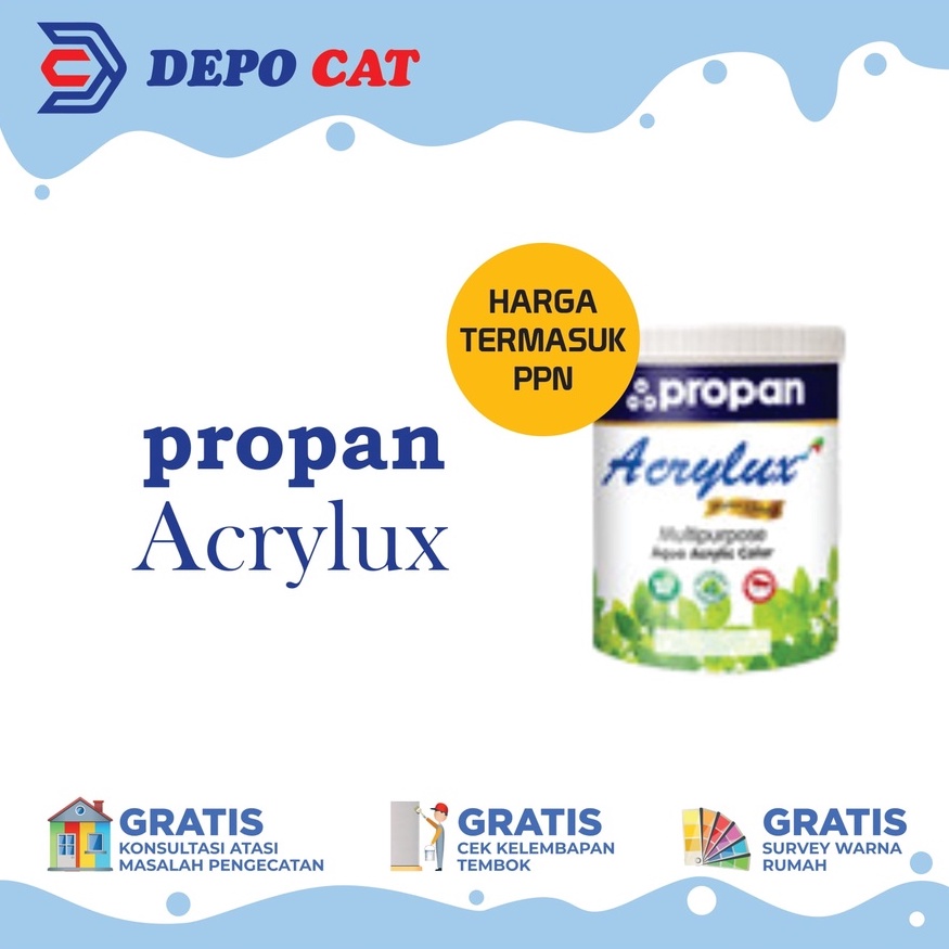 Jual PROPAN ACRYLUX CLEAR GLOSS AAL-965 | CAT CLEAR WATERBASED | PO ...