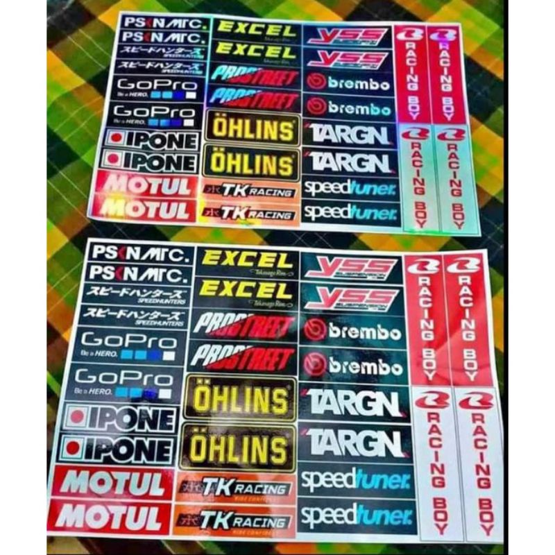 Jual STICKER PACK RACING / STICKER MOTOR KUAT & TAHAN AIR (ISI 30pcs ...