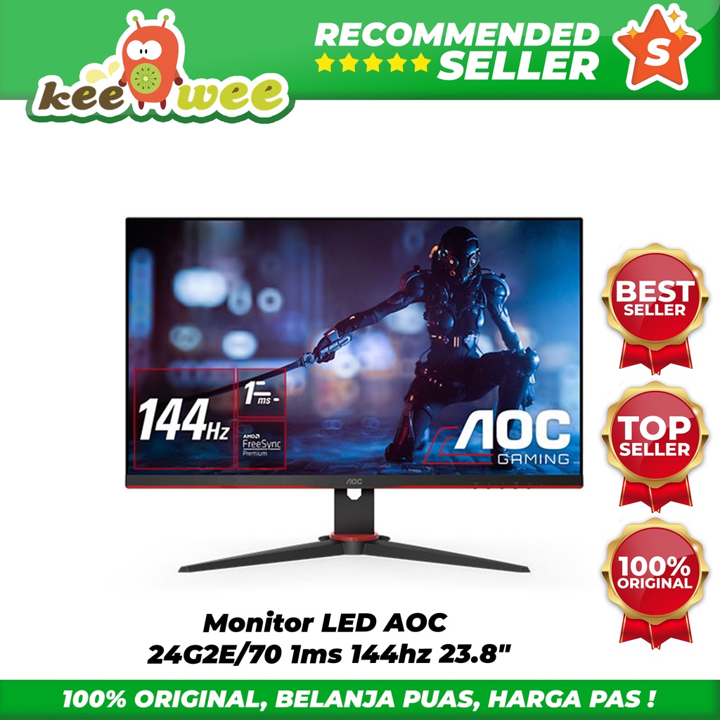 Jual Monitor LED AOC 24G2E/70 1ms 144hz 23.8" | Shopee Indonesia