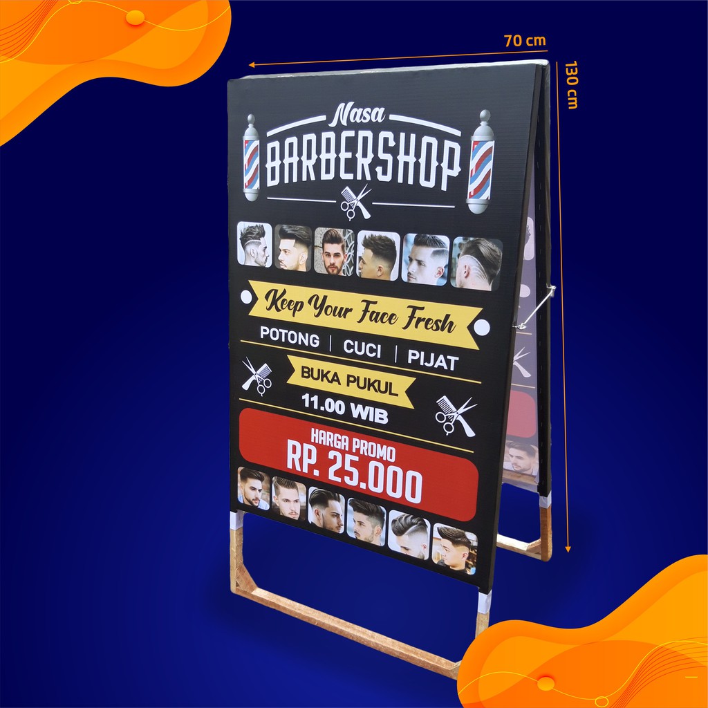 Jual BARBERSHOP BANNER SPANDUK BARBER TOOL | Shopee Indonesia