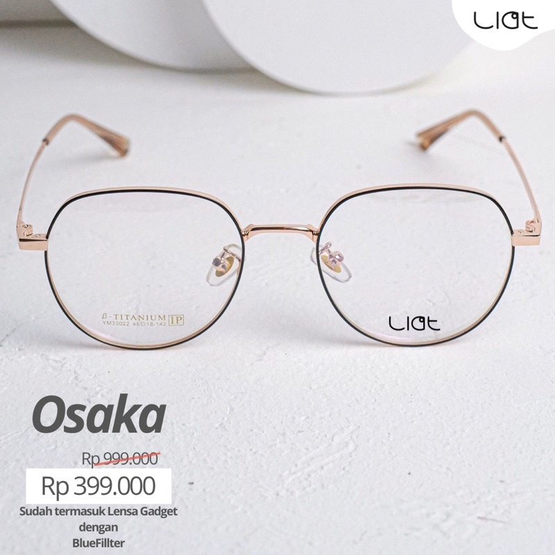 Jual Kacamata Liat Osaka Antiradiasi Blueray Titanium | Shopee Indonesia