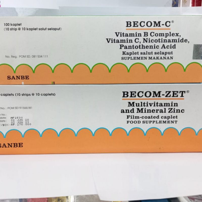 Jual Becom c dan Becom z multivitamin strip isi 10 tablet | Shopee ...