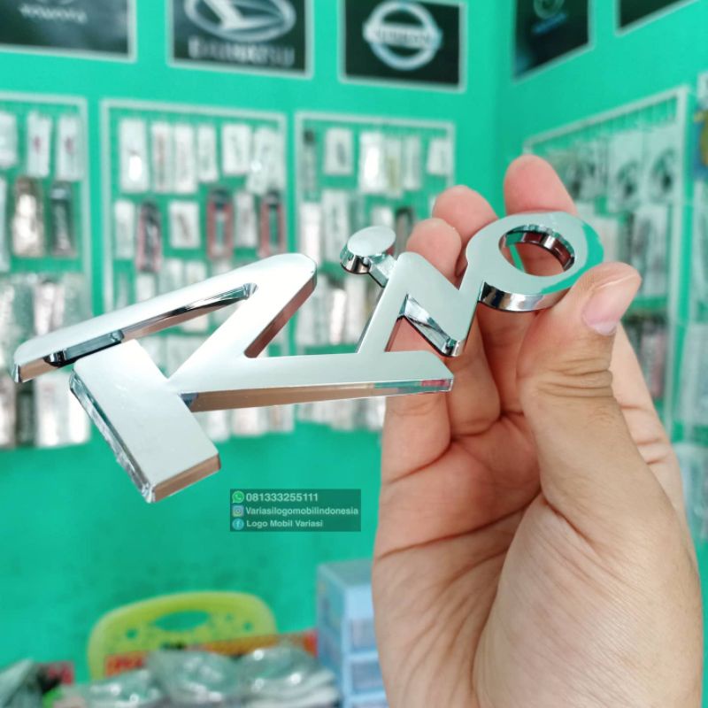 Jual Emblem logo RIO kia ukuran original bagasi kia rio silver chrome ...
