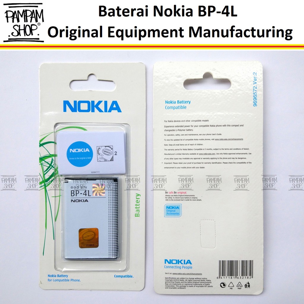 Jual Baterai Nokia E6 E6i E63 E71 E72 E73 Mode E90 N97 BP4L BP-4L Original OEM Batre Batrai ...