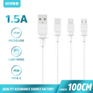 Jual KIVEE KV-CT201 KABEL DATA TYPE-C, LIGHTNING 1.5A STANDAR UNIVERSAL ...