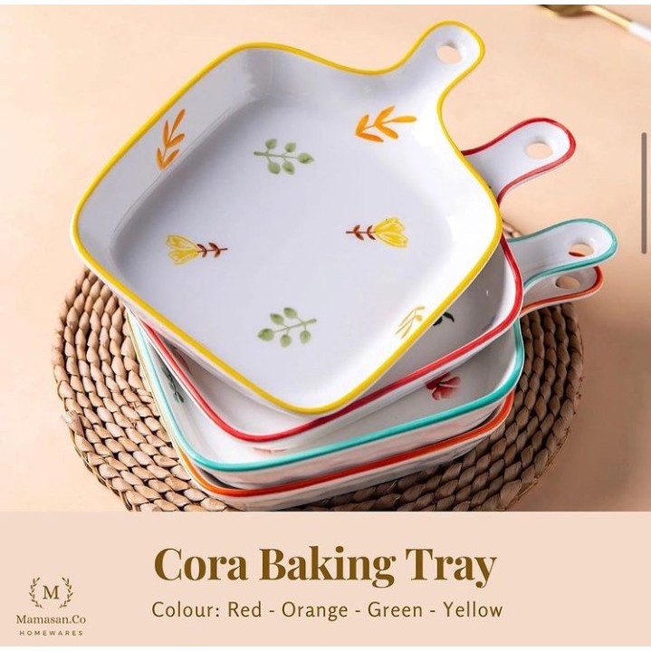 Jual Cora Baking Pan Ceramic | Piring Saji Keramik | Mamasan Co ...