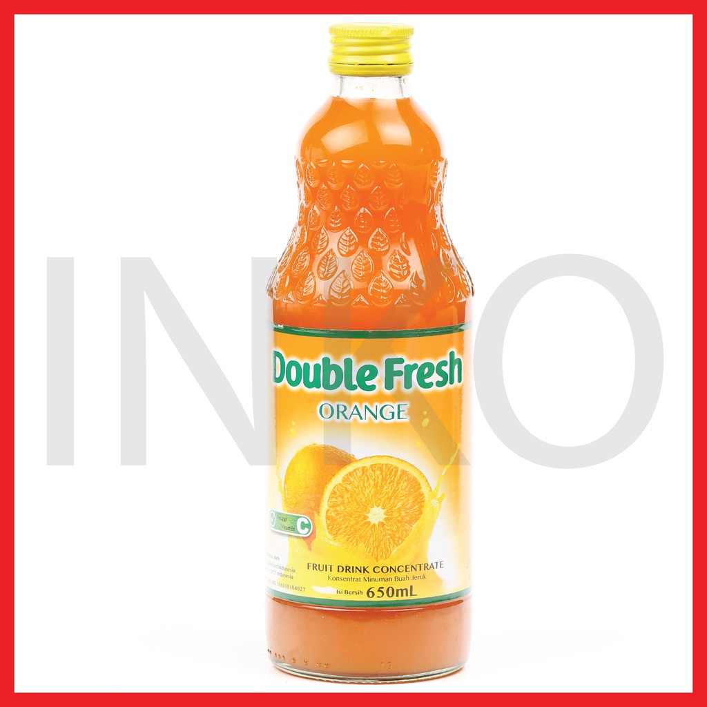 Jual DOUBLE FRESH ORANGE TINGGI VITAMIN C FRUIT DRINK CONCENTRATE 650ML ...