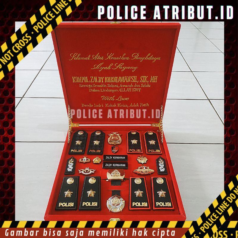 Jual Pangkat Kompol Perwira Polisi Set Box pdh pdu reques ucapan ...