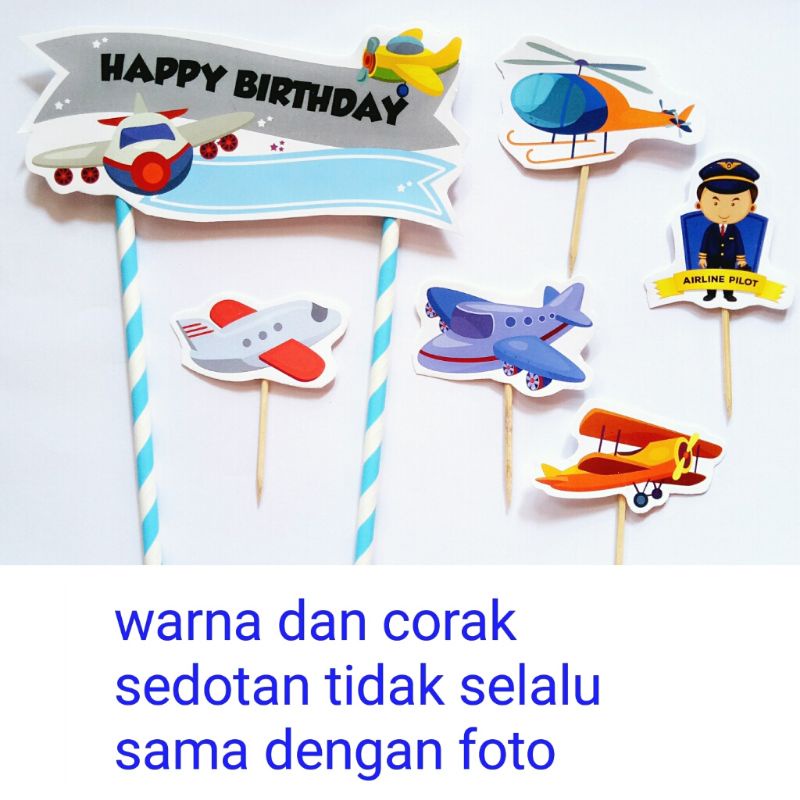 Jual topper toper tusukan hiasan kue cake nasi tumpeng ulang tahun ...