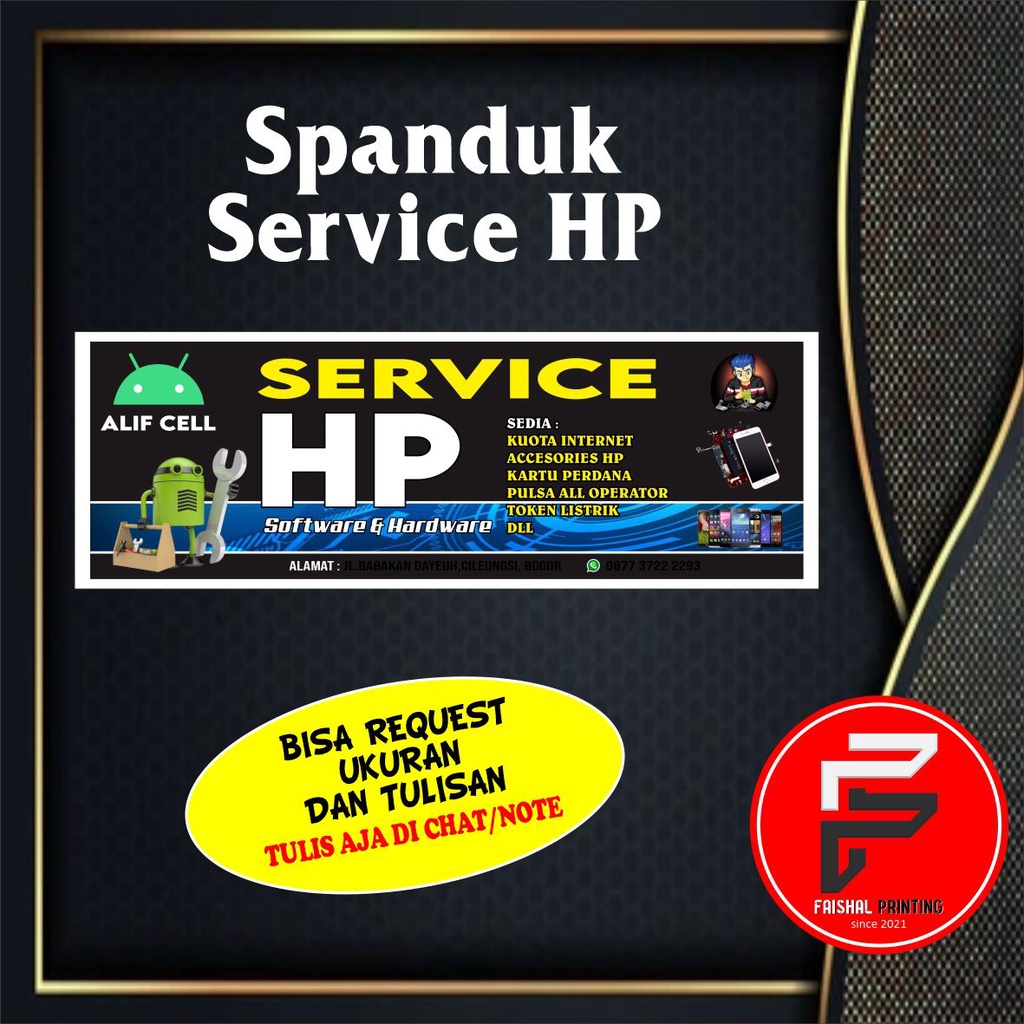 Jual Spanduk Service HP / Banner Service Handphone / Spanduk Servis ...
