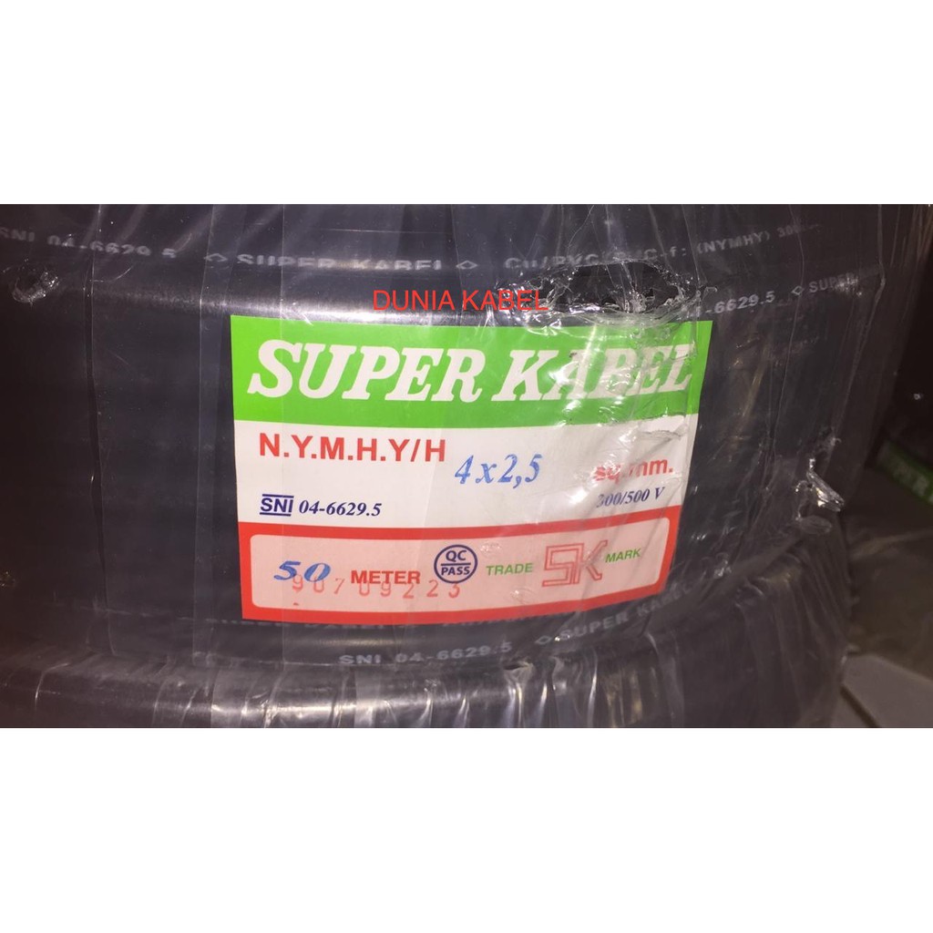 Jual Kabel NYYHY / Serabut 4x2.5 4x2,5 Merek Super hitam @50 meter ...