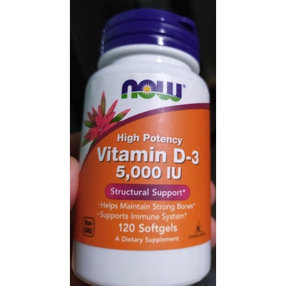 Jual NOW VITAMIN D3 5000 IU D-3 5000IU NOW FOODS | Shopee Indonesia