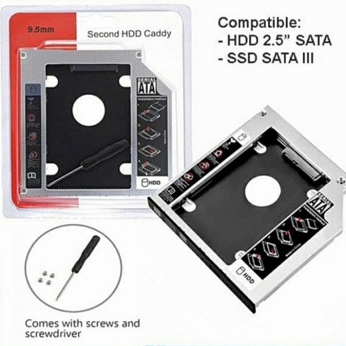 Jual SSD HDD Caddy / 2nd Slot Hardisk SATA DVD Slot Hardisk Slim ...