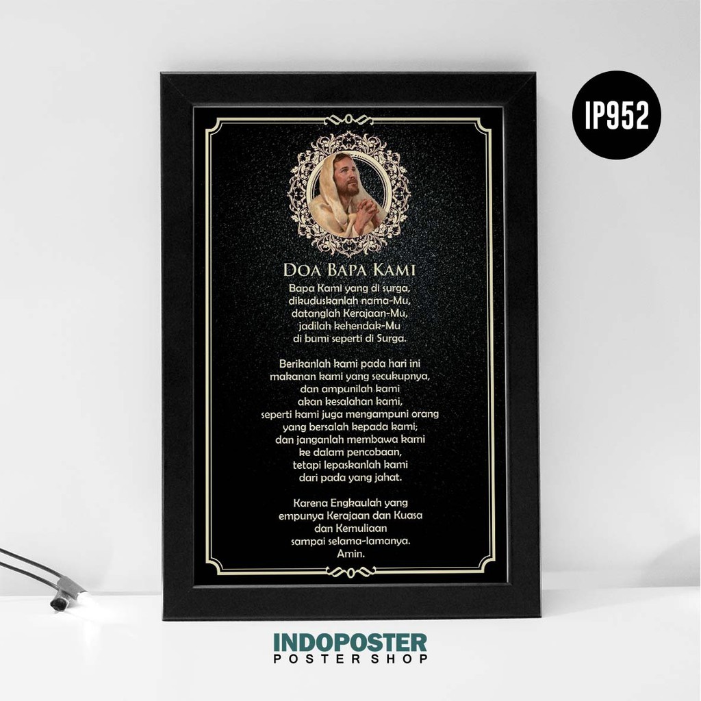 Jual Poster Rohani Kristen Doa Bapa Kami Yesus PIPIMOCI A3 45X30cm ...
