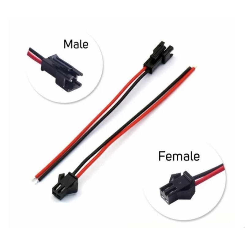 Jual socket DC jst SM 2pin 2p male female plug konektor sambungan kabel ...