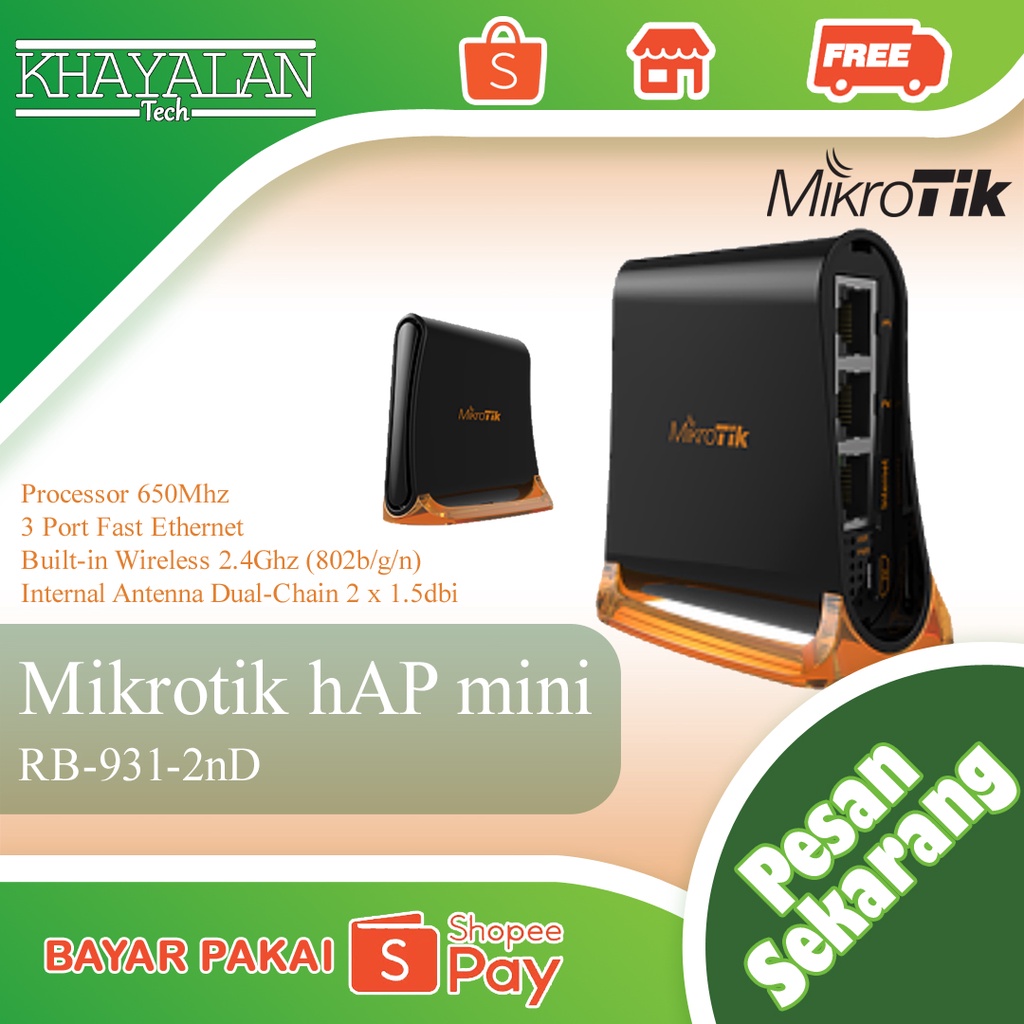Jual MikroTik hAP mini RB931-2nD hAP-Lite Hotspot Voucher MIKHMON ...