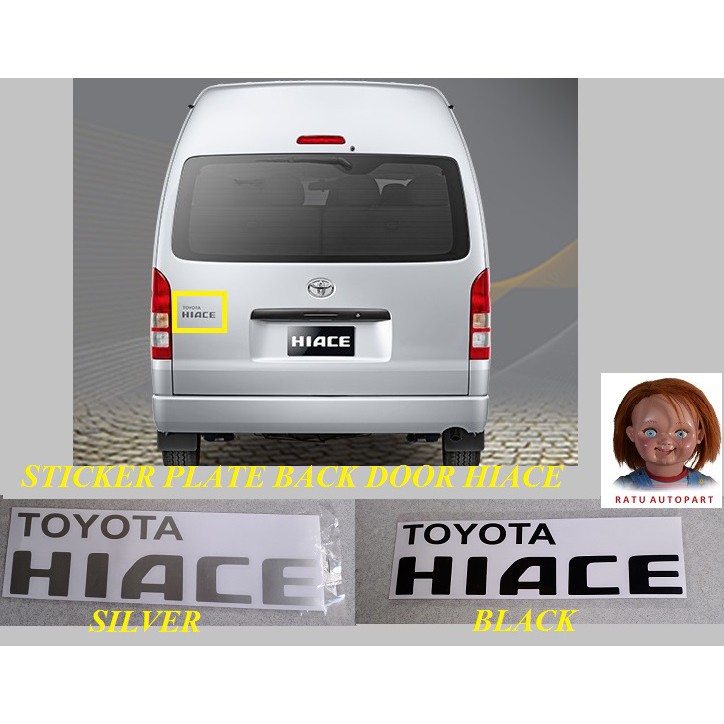 Jual STICKER PLATE PINTU BELAKANG TOYOTA HIACE HI ACE | Shopee Indonesia