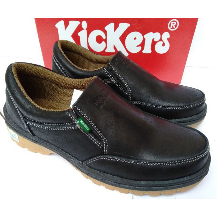 Jual Sepatu kickers kulit pria asli original casual santai kasual slip ...