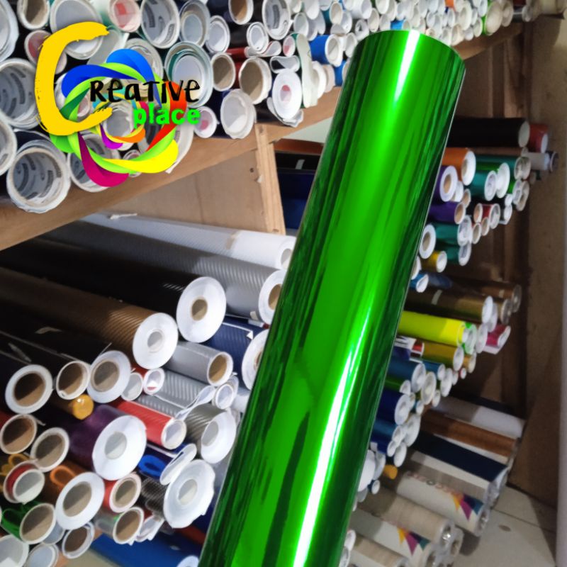 Jual STICKER SKOTLET INFINITY WARNA HIJAU KROM METALIK / HIJAU CHROME ...