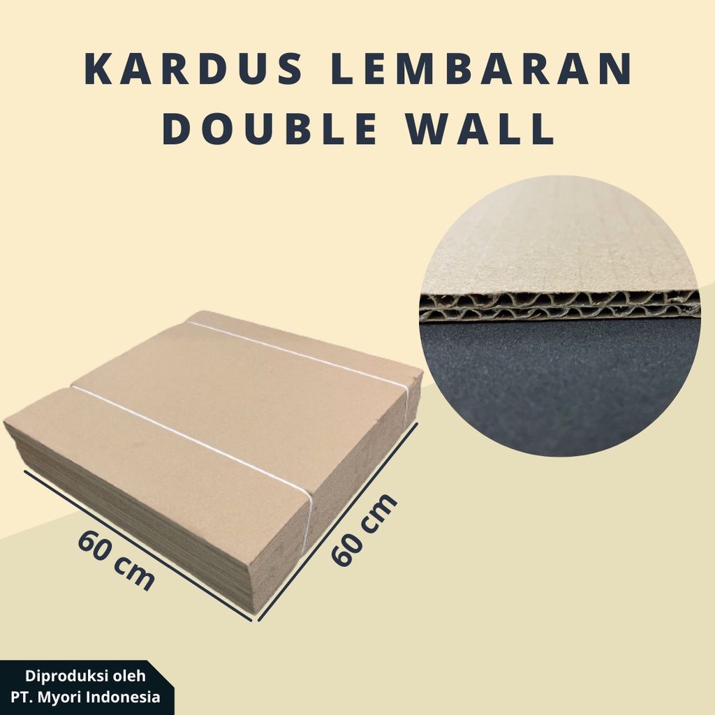 Jual Kardus Karton Lembaran Double Wall (uk. 60x60 cm) | Shopee Indonesia