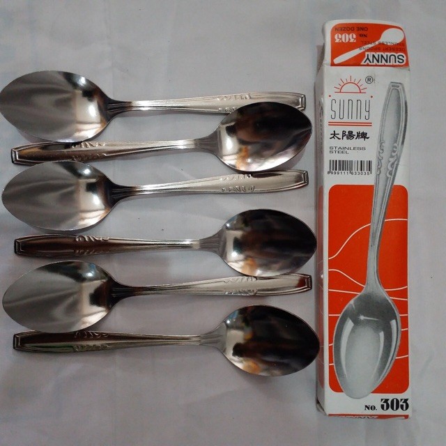 Jual Sendok Makan Stainless Steel merk Sunny (12pcs) | Shopee Indonesia