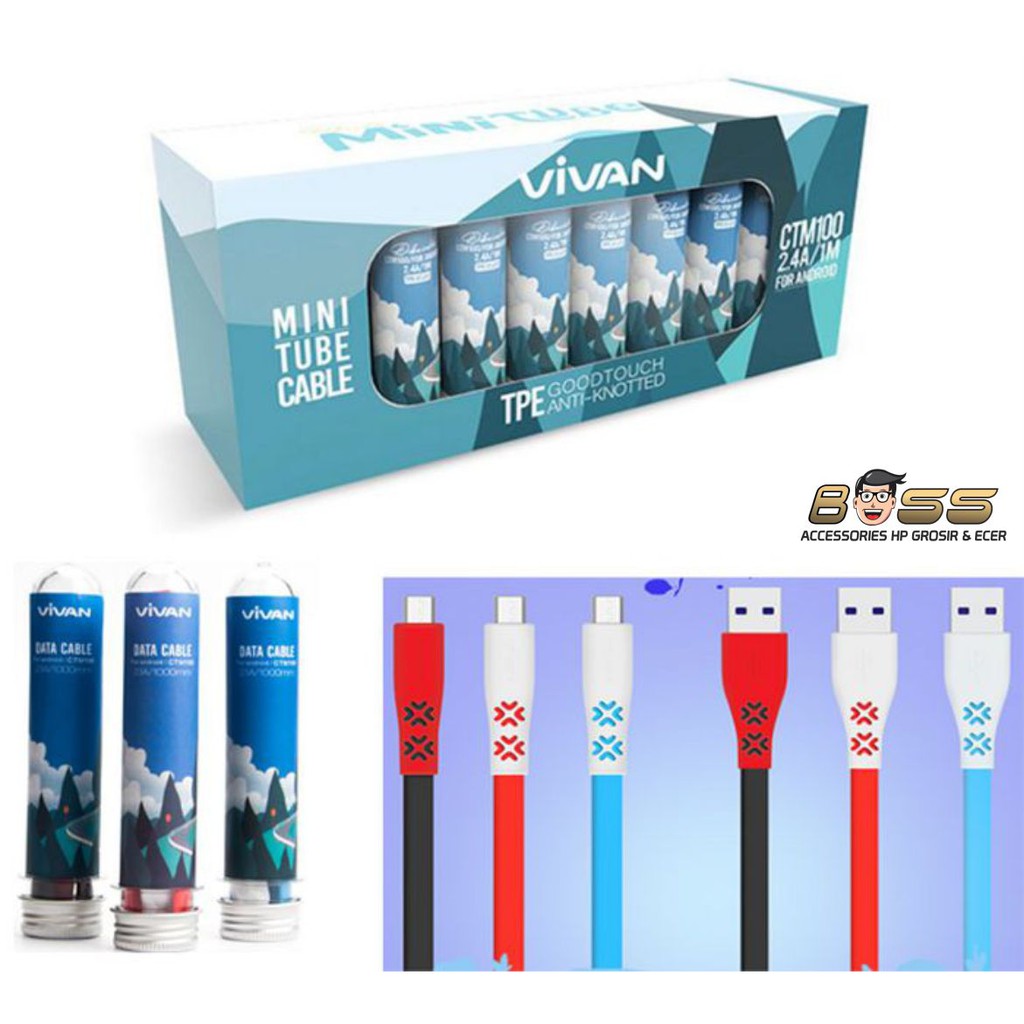 Jual VIVAN CTM 100 MIKRO 100CM USB MINI TUBE FOR ANDROID ORIGINAL ...