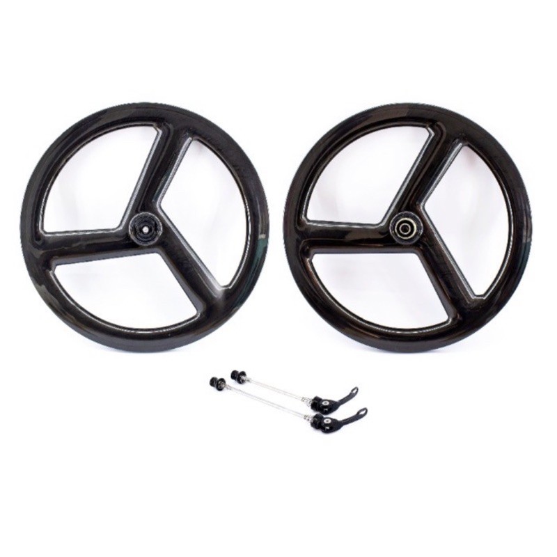 Jual (SALE) Wheelset trispoke carbon 20 451 luce discbrake 1 set wheel ...