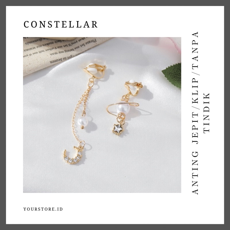 Jual anting klip / anting jepit tanpa tindik ( gold edition ) | Shopee ...