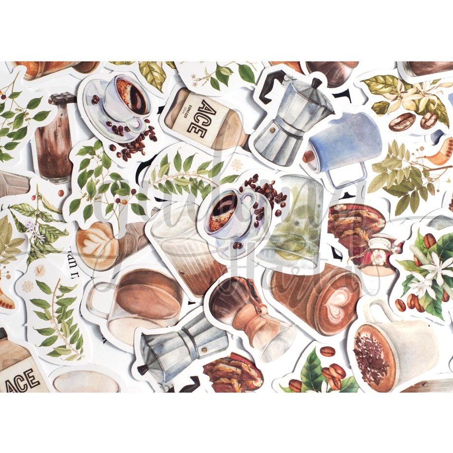 Jual Stiker Coffee Lover Kopi Lucu Unik Sticker DIY Scrapbook GH 303340 ...