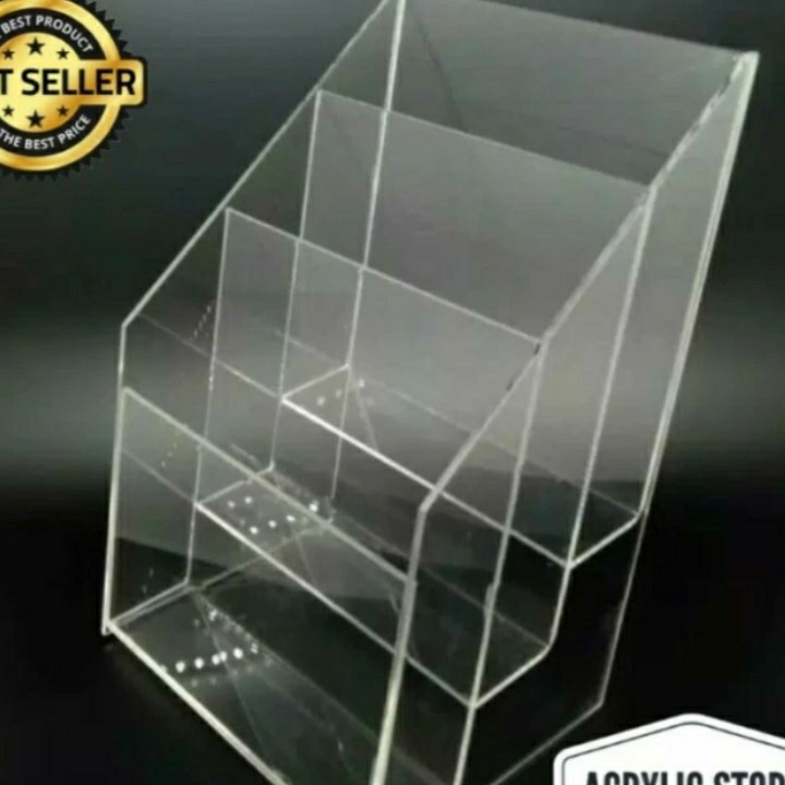 Jual Tempat Brosur Acrylic Holder A4 A5 3 Susun Acrylic Flyer Holder ...