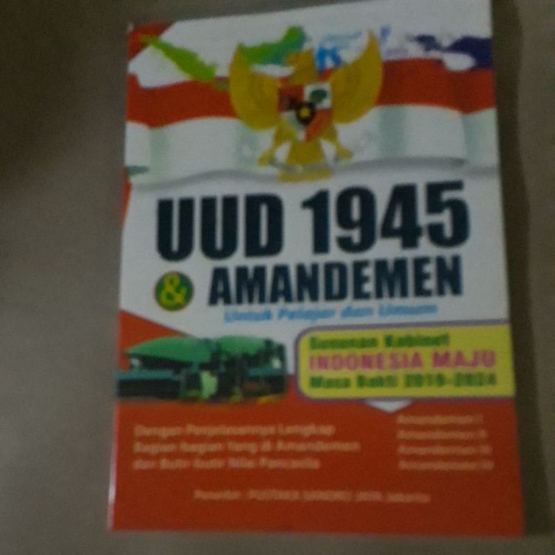 Jual UUD 1945 DAN AMANDEMEN SUSUNAN KABINET INDONESIA MAJU 2019 2024 | Shopee Indonesia