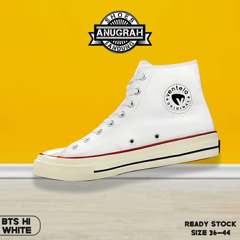 Jual VENTELA BTS 70`S HIGH WHITE / PUTIH - SEPATU SNEAKER LOKAL TERBAIK ...