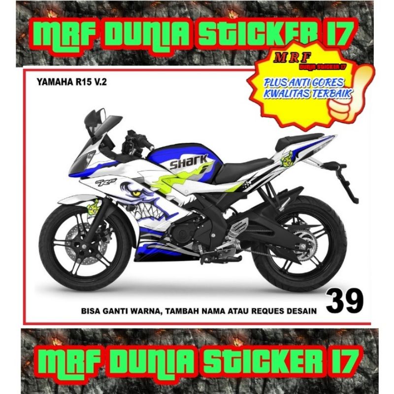 Jual Decal Stiker Motor Yamaha R15 V2 Full Body Modifikasi 39 | Shopee ...