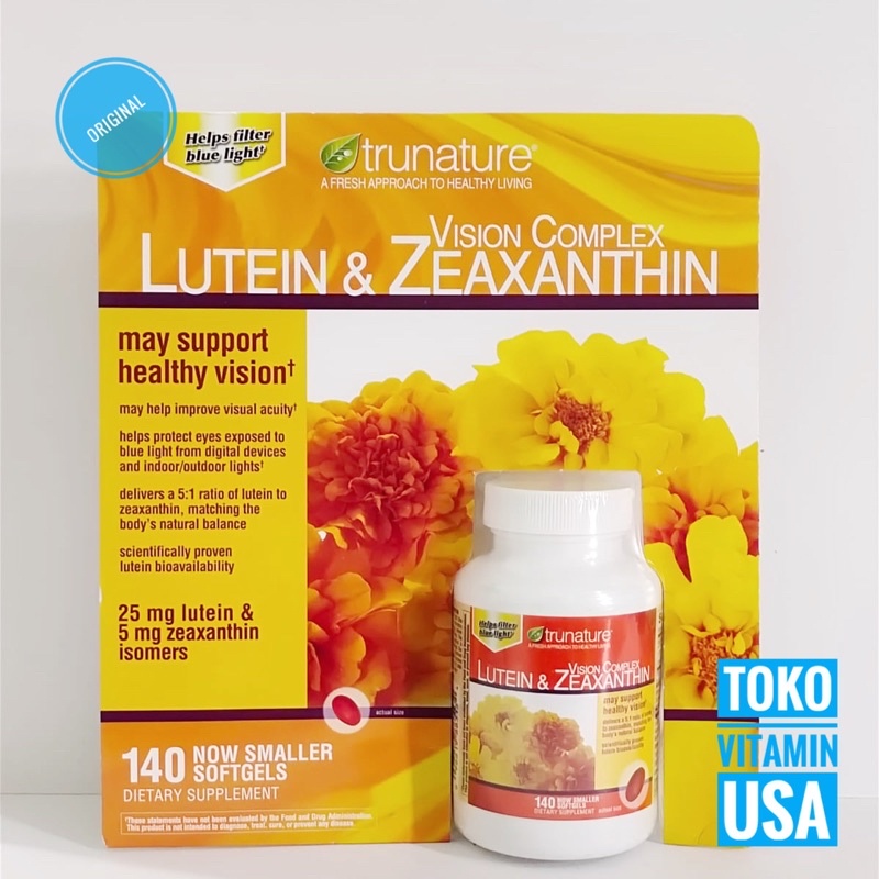 Jual Trunature Lutein Zeaxanthin Vision Complex 140 softgels | Shopee Indonesia