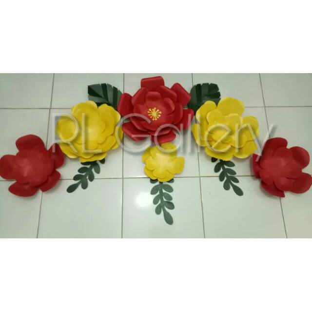 Jual Paper flower bunga kertas jasmin mengkilat backdrop wallpaper ...